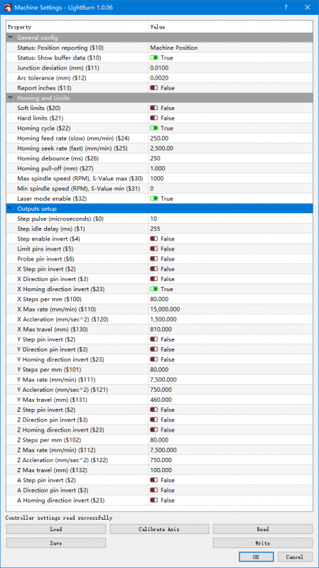 INFO NEED: LightBurn Setting and Log – NEJE